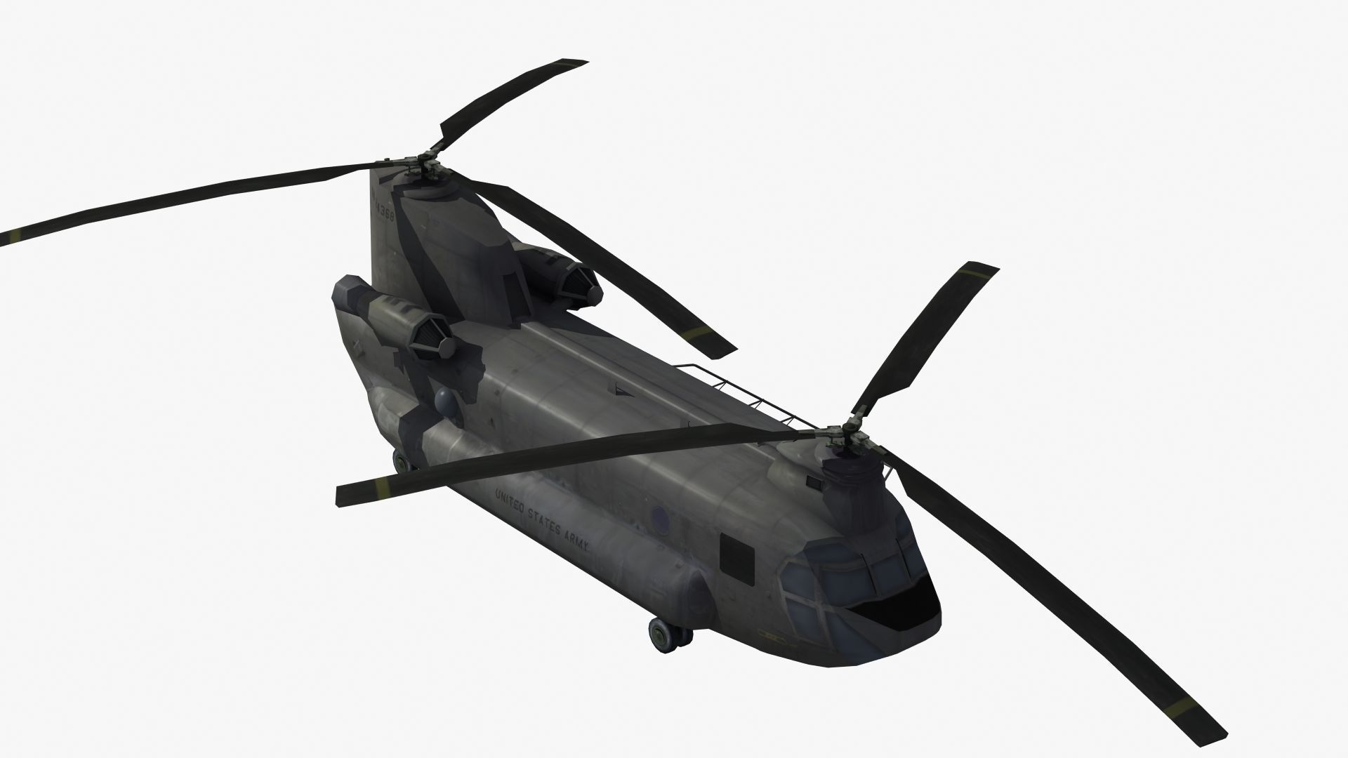 3D model CH47 Chinook Helicopter LD1 VR / AR / low-poly | CGTrader