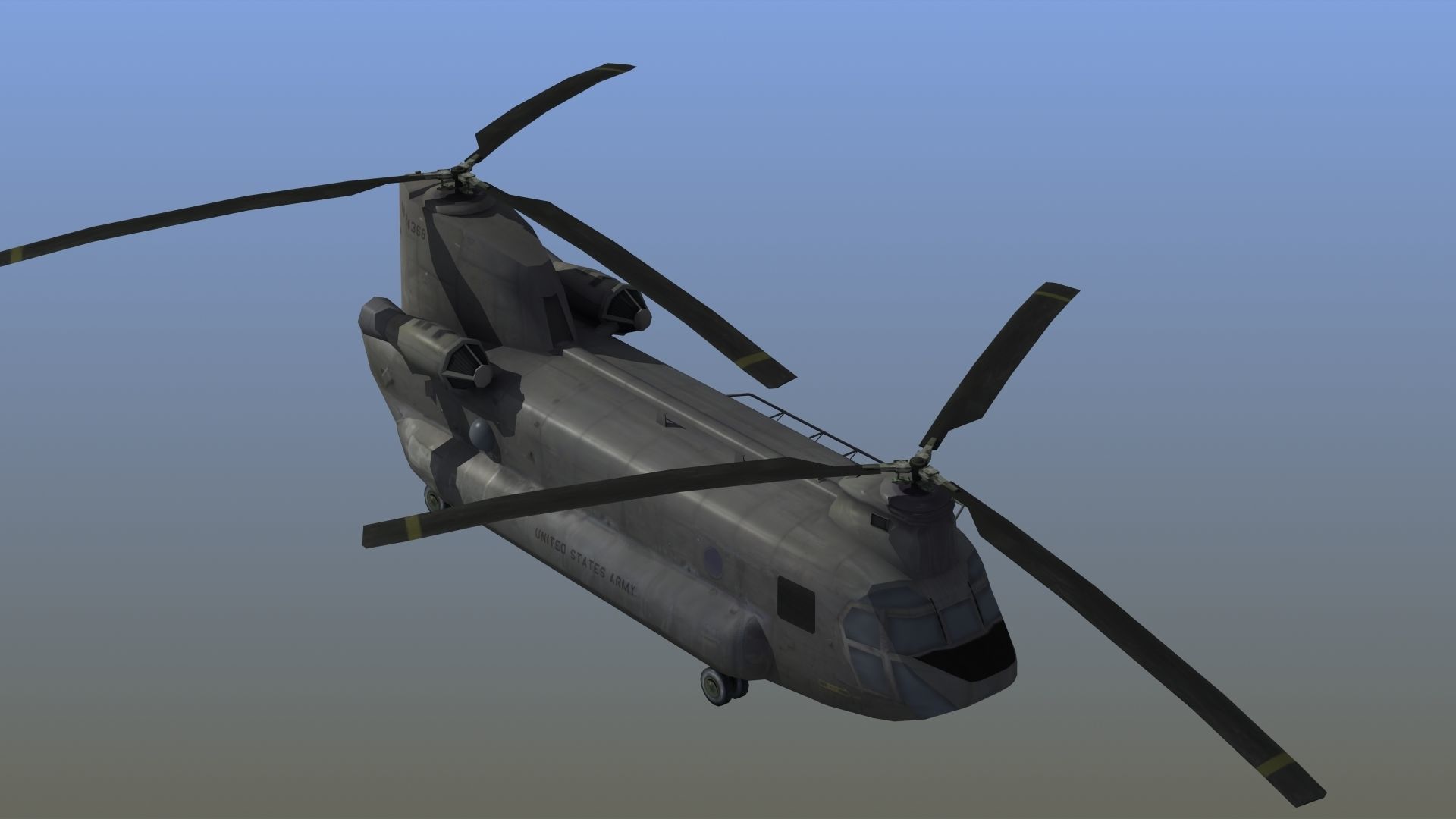 3D model CH47 Chinook Helicopter LD1 VR / AR / low-poly | CGTrader