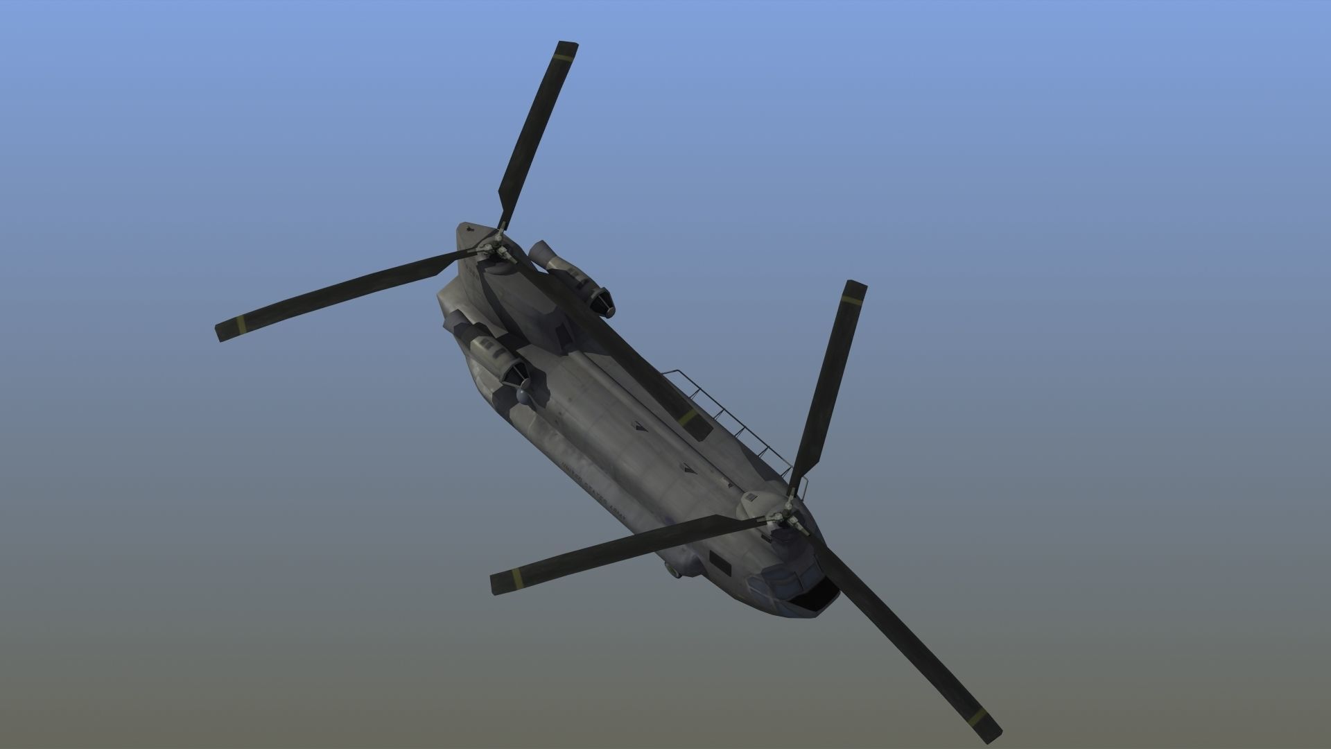 3D model CH47 Chinook Helicopter LD1 VR / AR / low-poly | CGTrader
