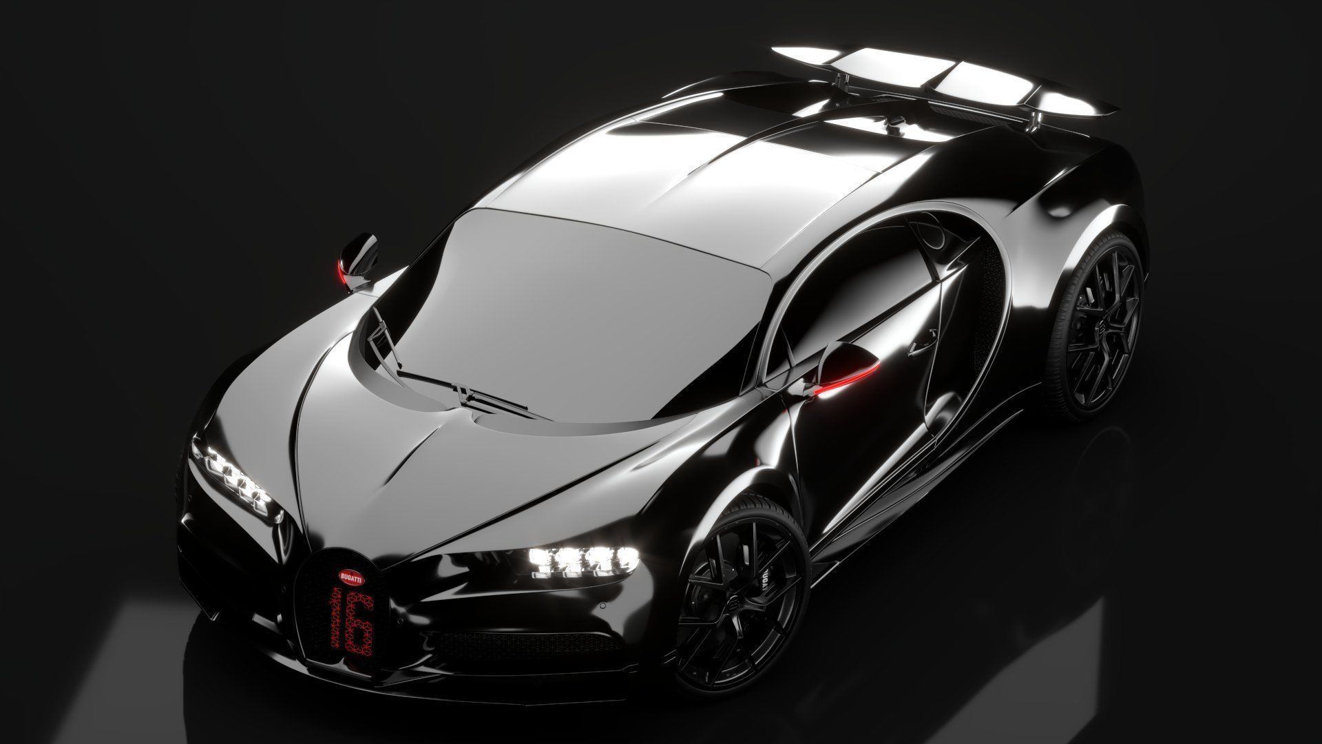 Bugatti Chiron Sport 2021 Black Premium 3D model animated | CGTrader