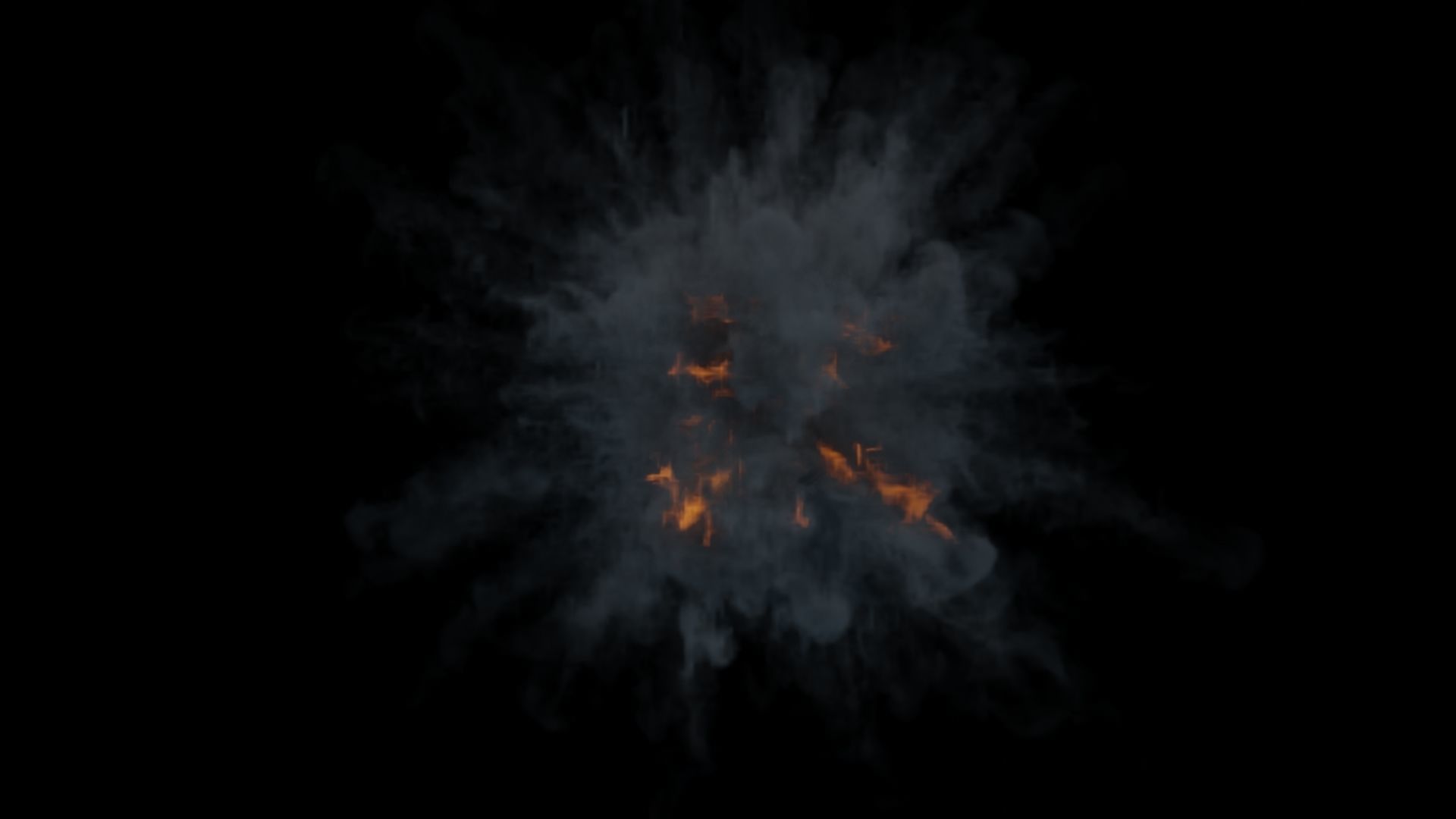 3D model Small Aerial Explosion Simulation VR / AR / low-poly | CGTrader