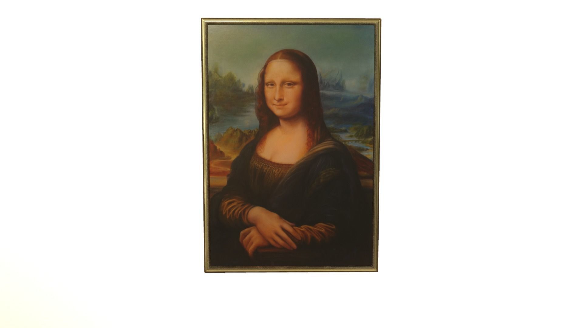 3D model mona-lisa-painting painting of mona lisa VR / AR / low-poly ...