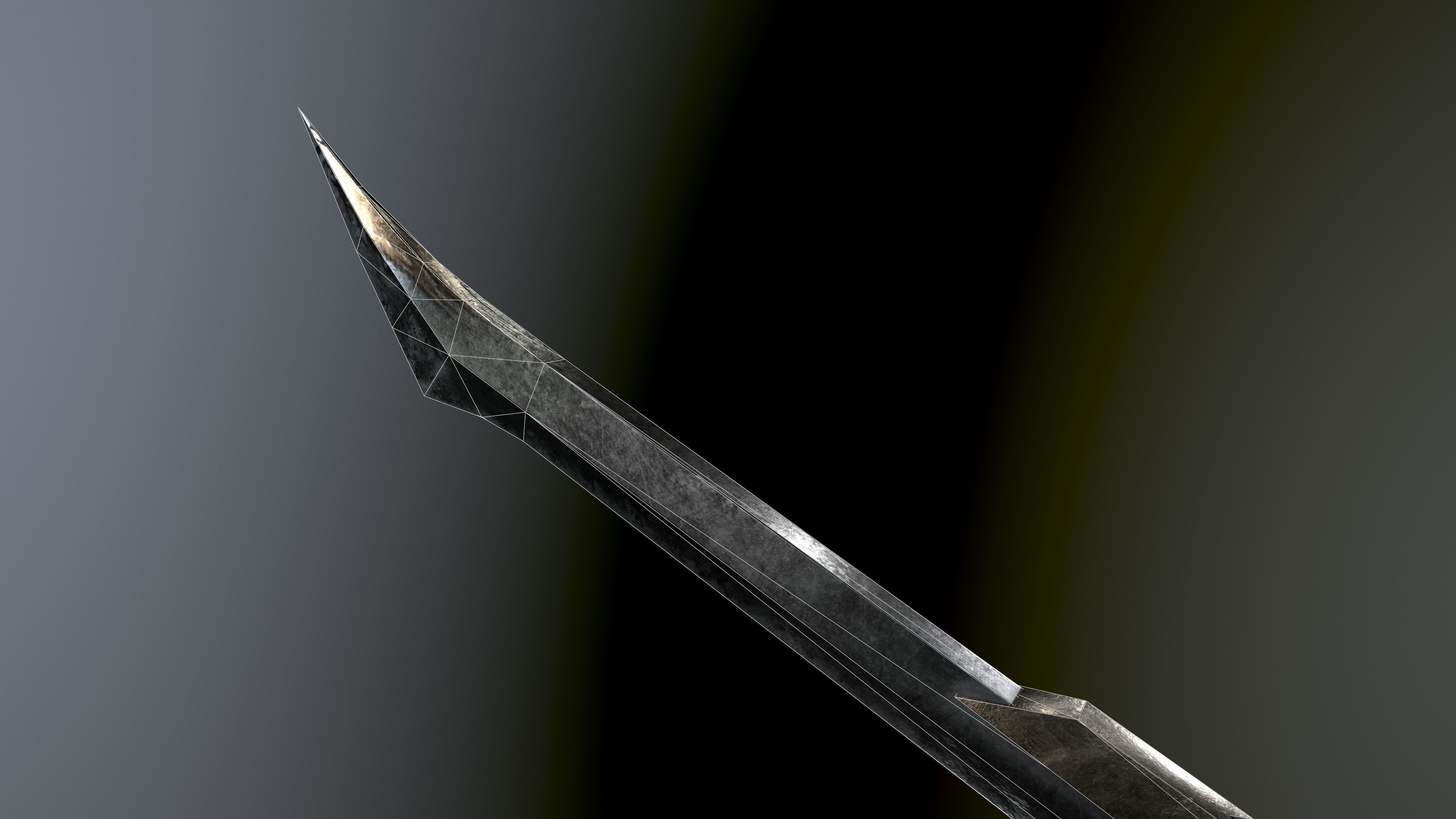 3D model Serrated sword game ready VR / AR / low-poly | CGTrader