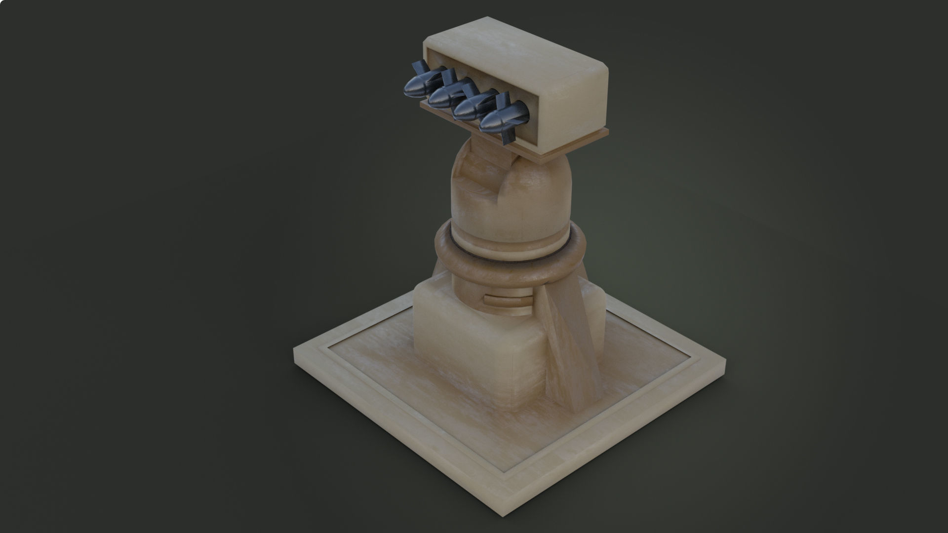 3D model Low Poly Missile Launcher VR / AR / low-poly | CGTrader