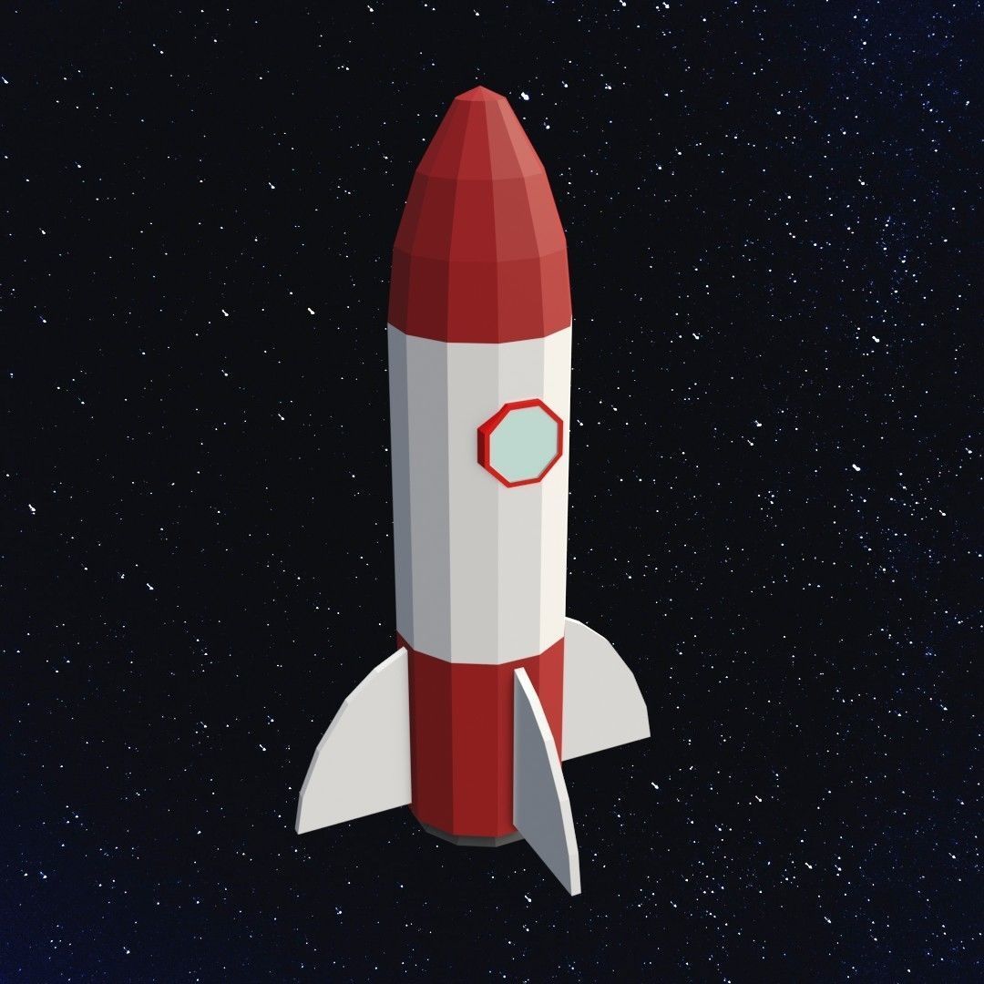 3D model Space rocket VR / AR / low-poly | CGTrader