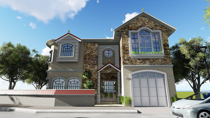 3D model Villa Dubai Style VR / AR / low-poly | CGTrader