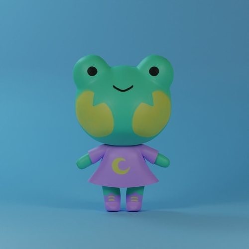 cute frog 3D model | CGTrader