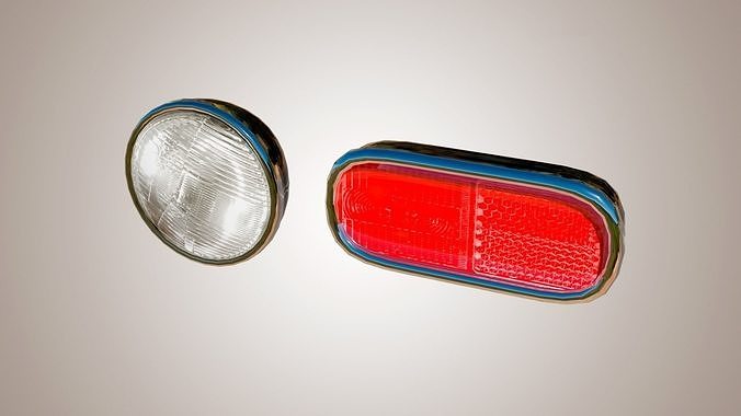 3D model Car headlight and brake light VR / AR / low-poly | CGTrader
