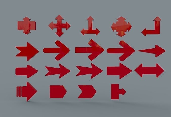 Arrows Set 3D model 3D printable | CGTrader
