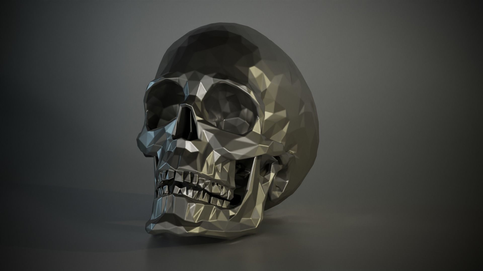 Polygonal skull low-poly for print 3D model 3D printable | CGTrader
