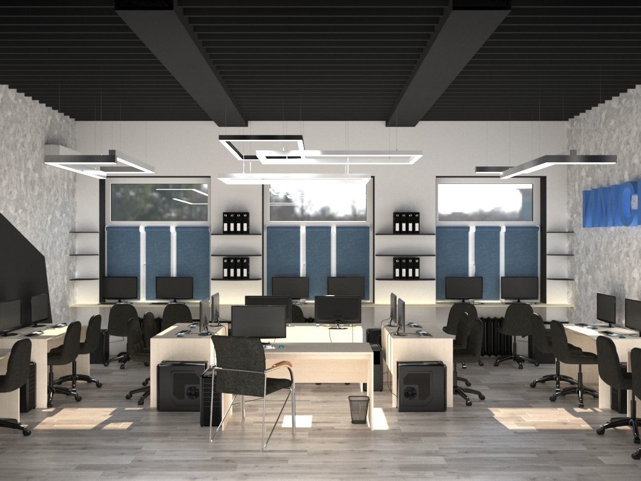 work computer room 3D model | CGTrader