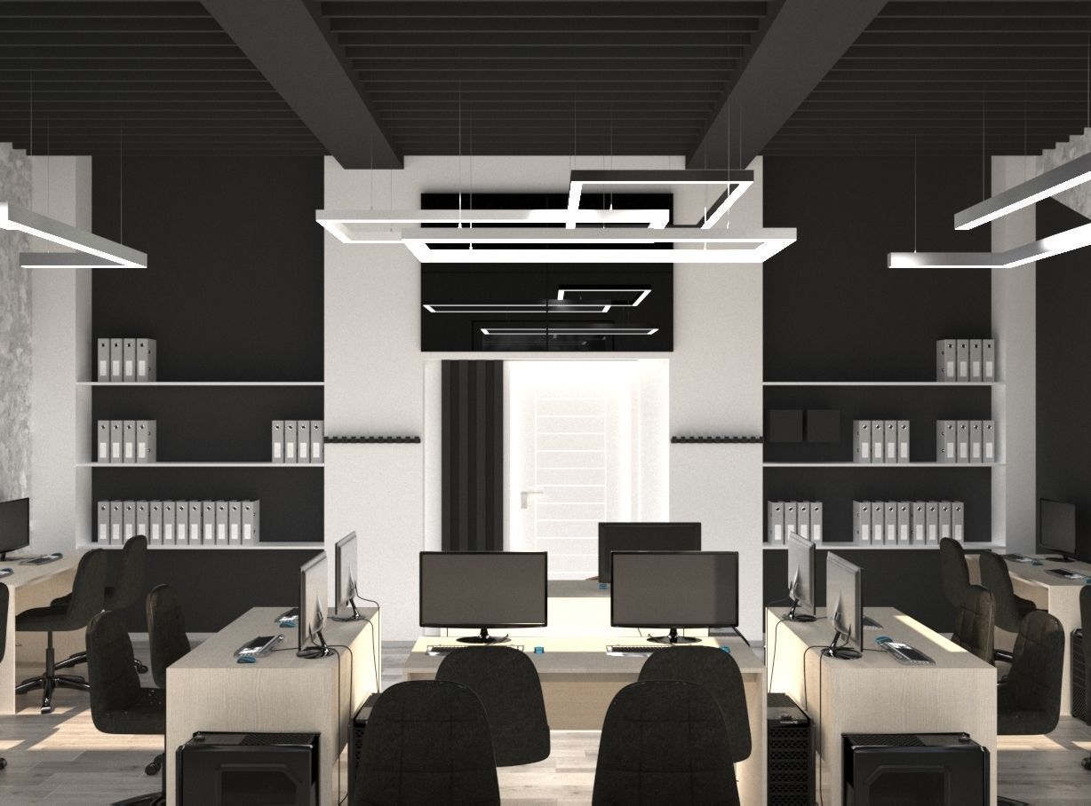 work computer room 3D model | CGTrader