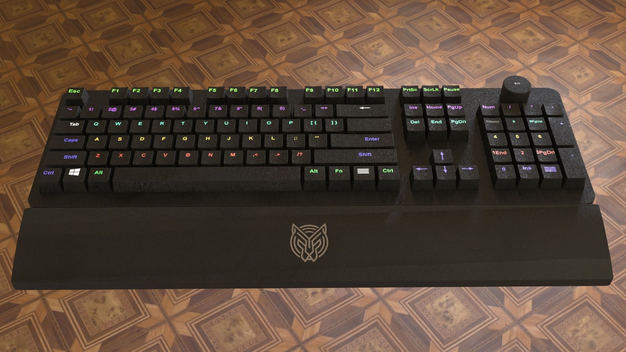 3D model Mechanical Keyboard with Lights VR / AR / low-poly | CGTrader