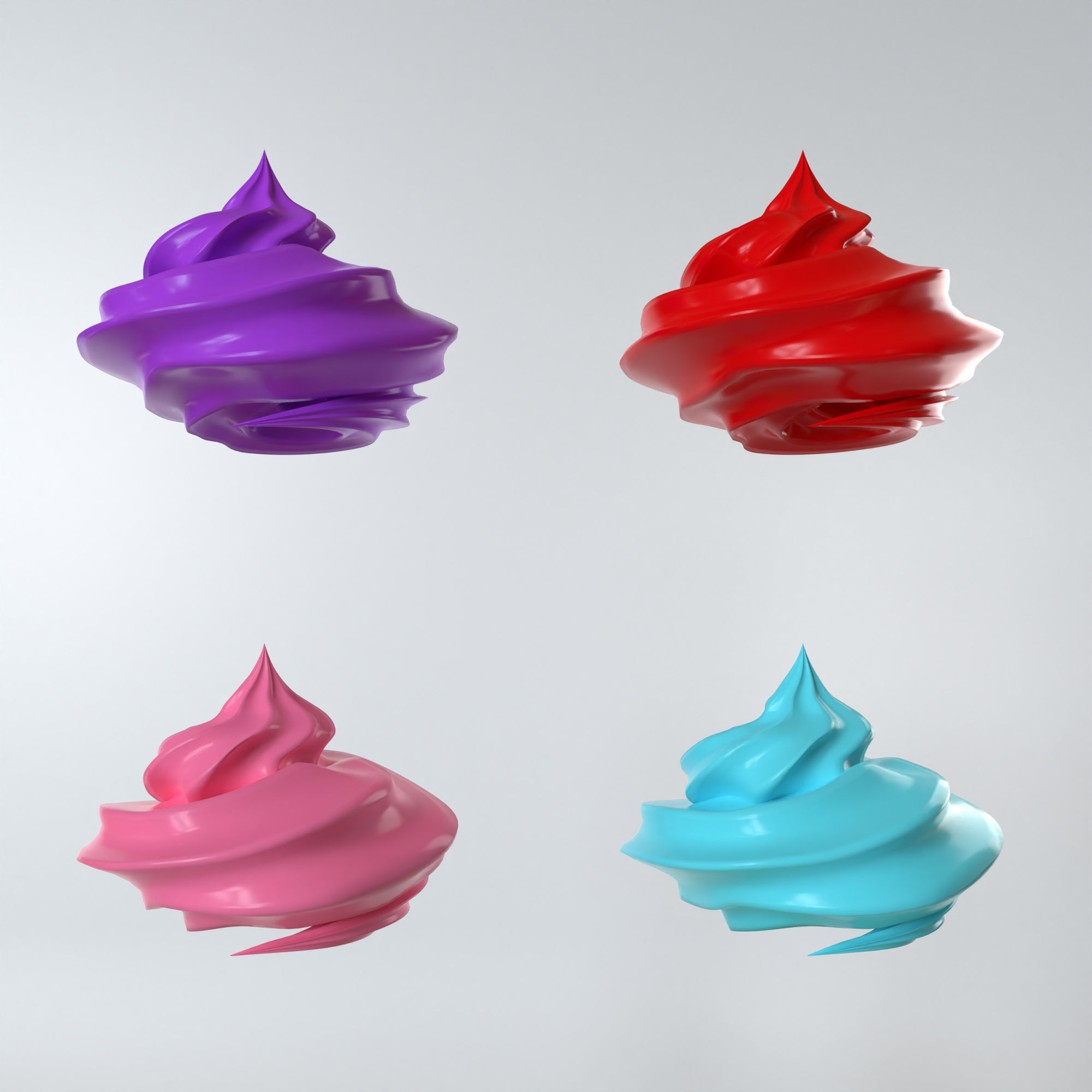 6 cream model whipped 3D model | CGTrader