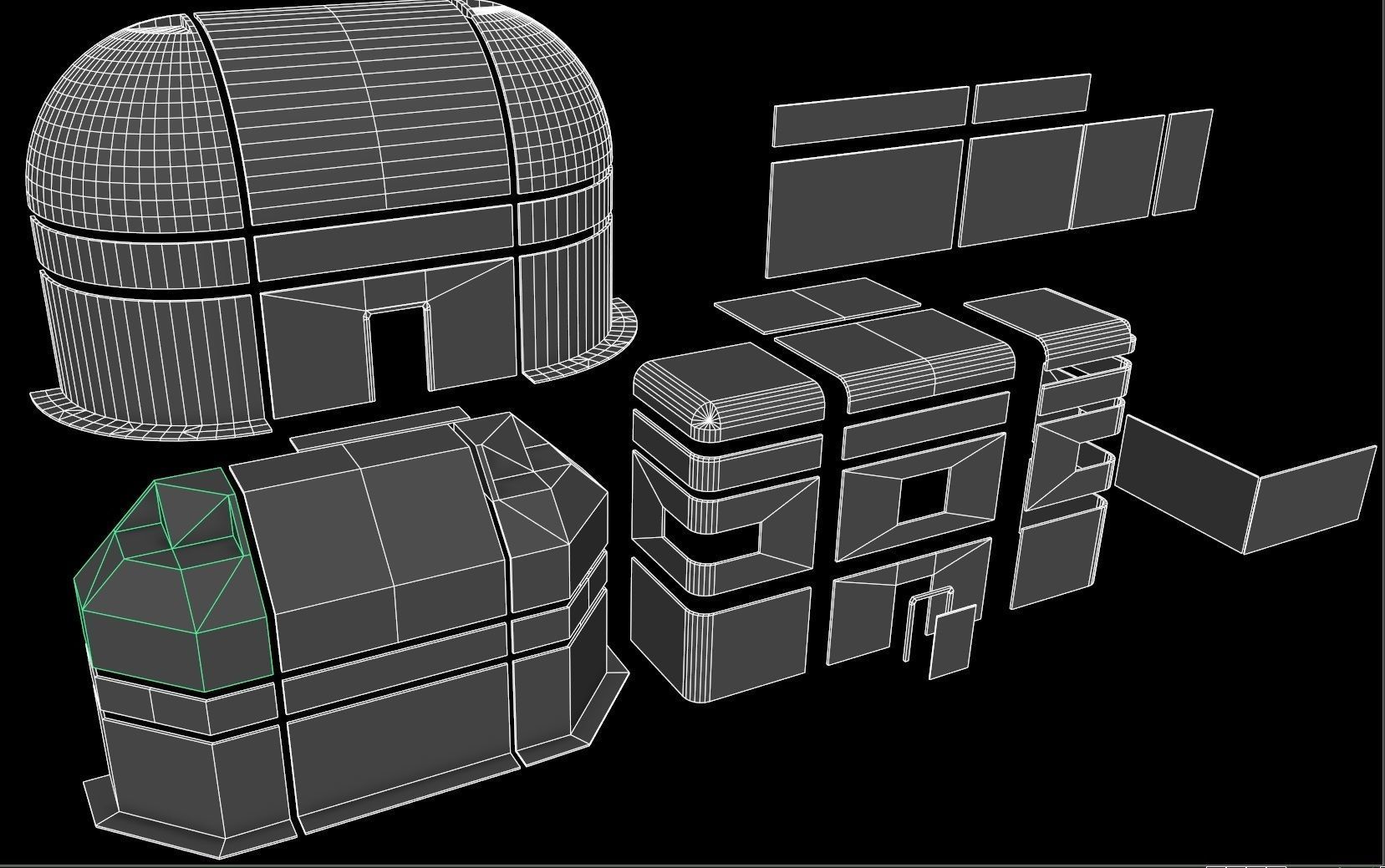 3D model sci fi walls - modular kit VR / AR / low-poly | CGTrader