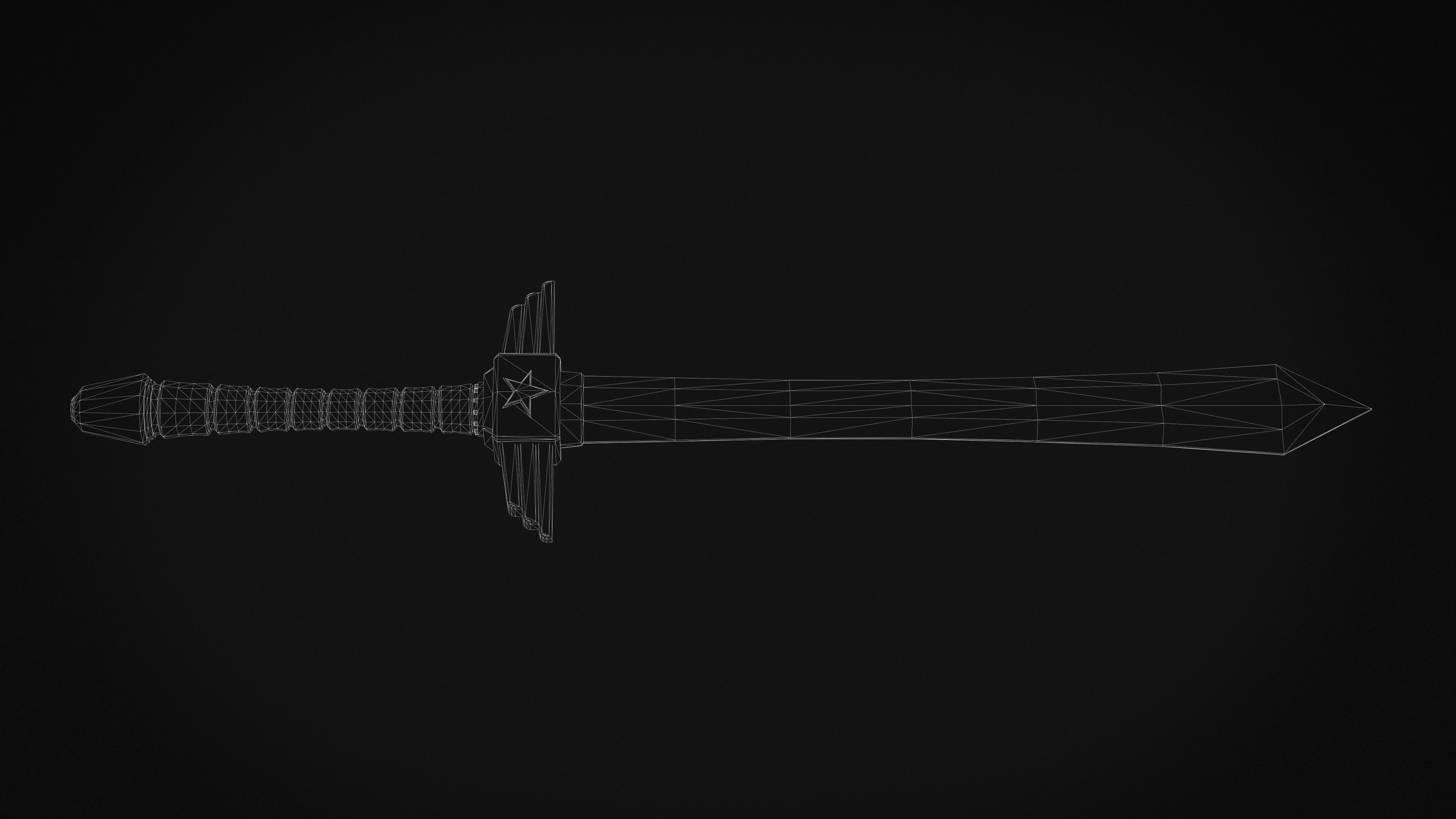 3D model Fantasy two handed sword VR / AR / low-poly | CGTrader