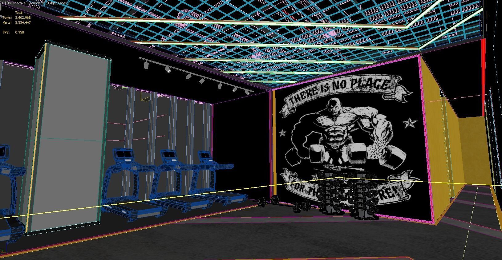 3D model Low-Poly Fitness-Gym Pack Low-poly 3D model VR / AR / low-poly ...