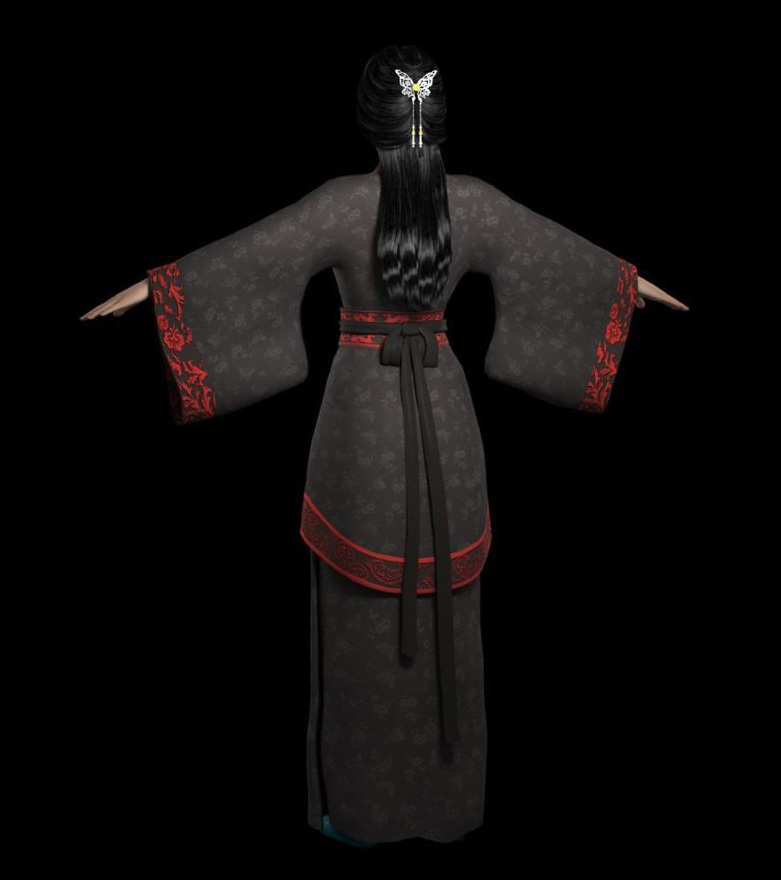 Chinese Hanfu beauty 3D model | CGTrader