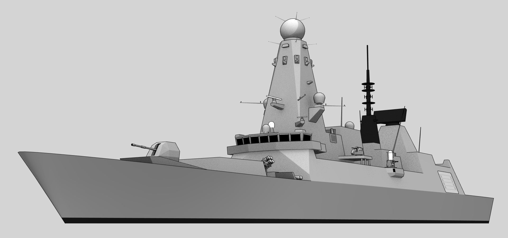 3D model DDG Type 45 Daring class VR / AR / low-poly | CGTrader