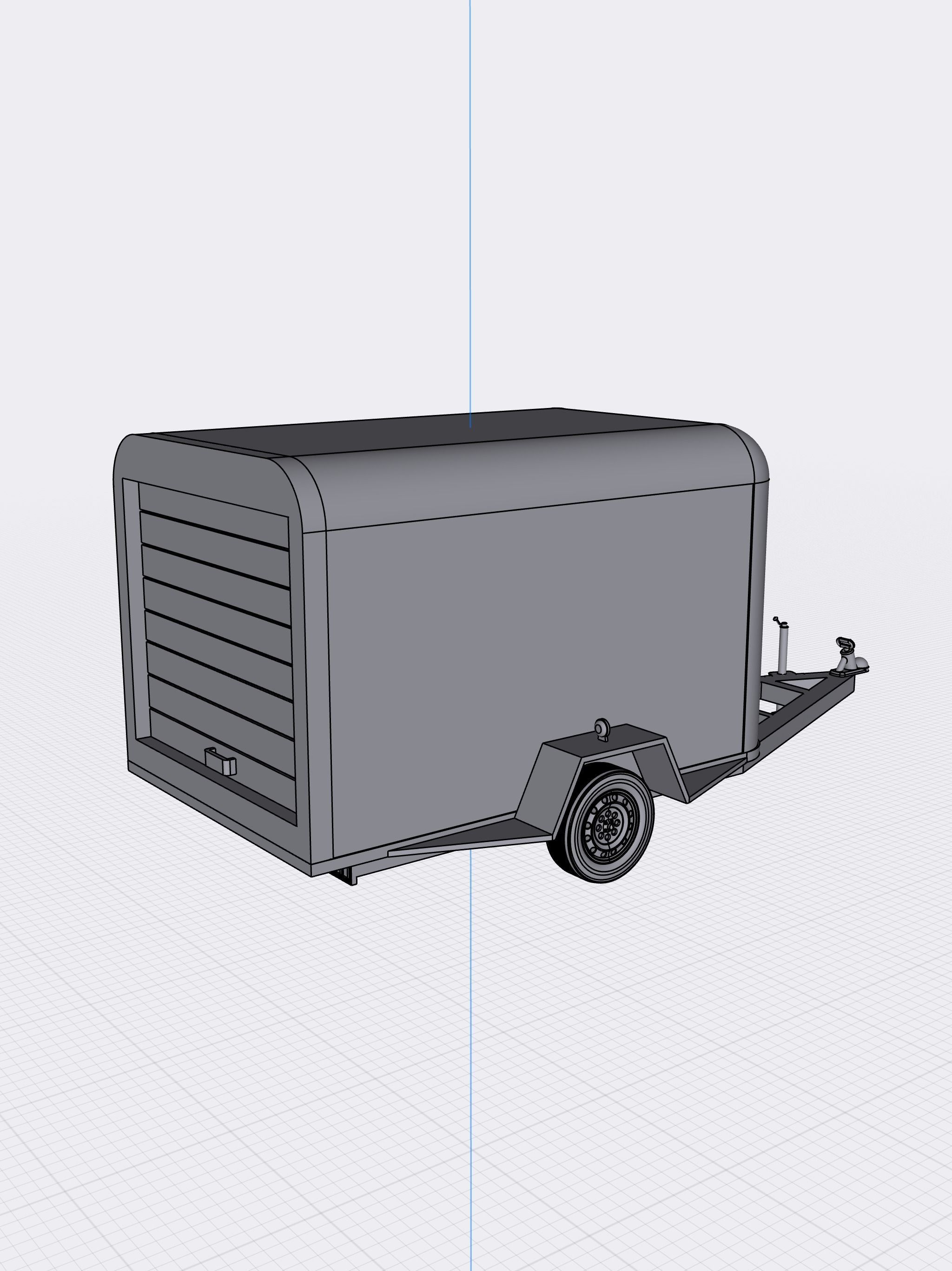 UHAUL trailer diorama drag week 3 door options 3D model 3D printable ...