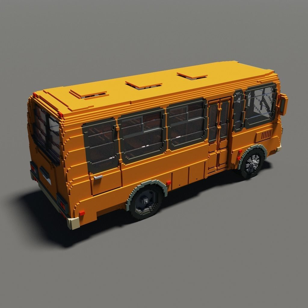 voxel bus PAZ 3D model | CGTrader