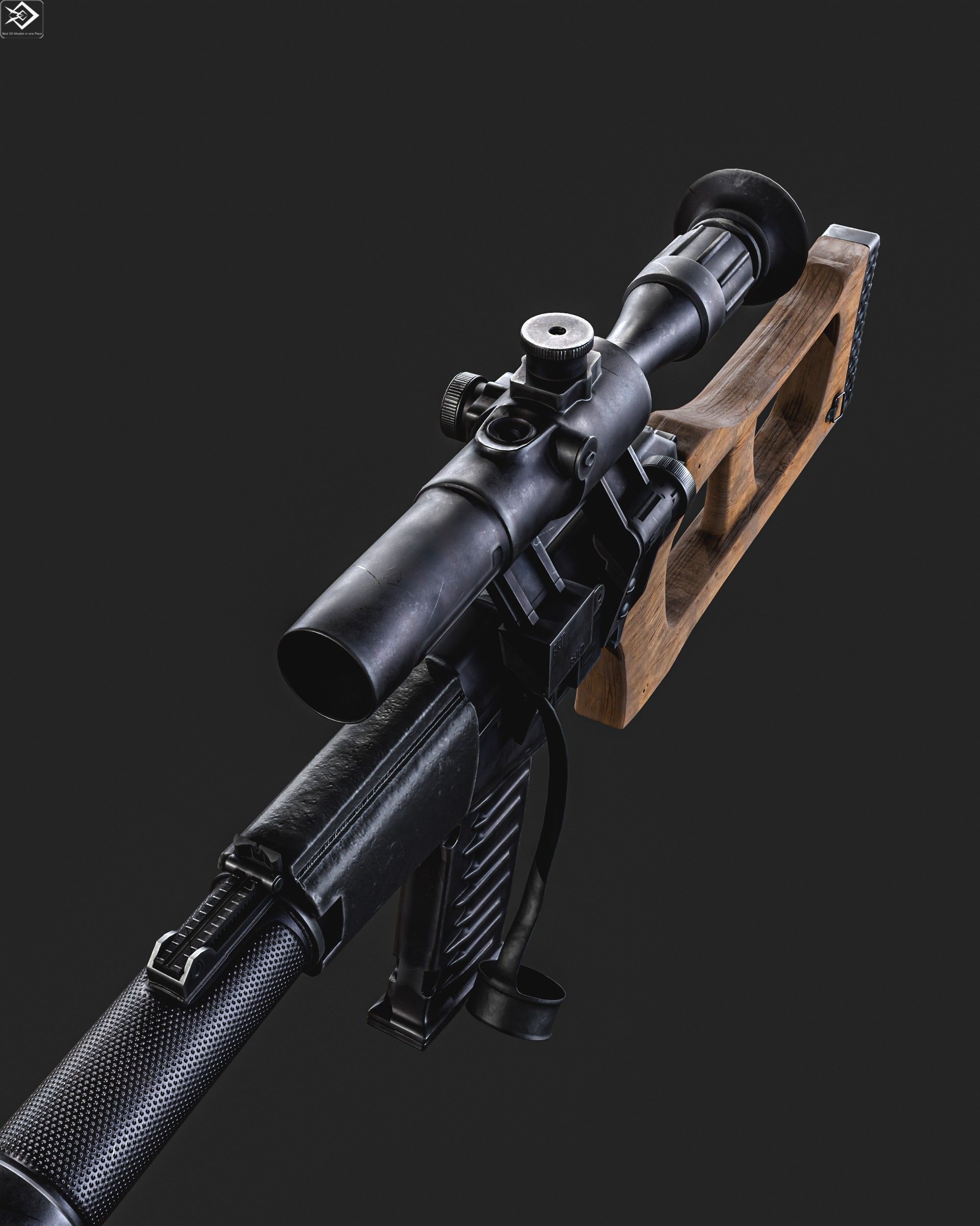 3D model VSS Sniper Rifle VR / AR / low-poly | CGTrader