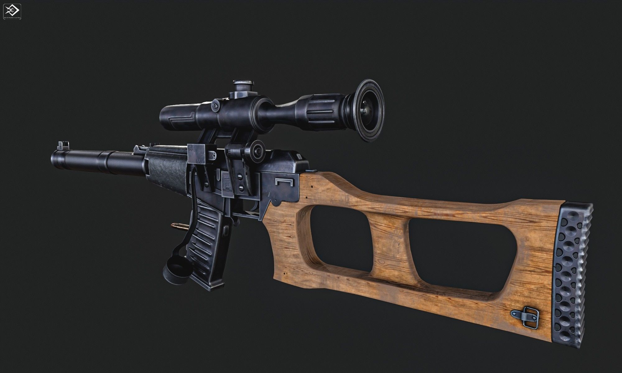3D model VSS Sniper Rifle VR / AR / low-poly | CGTrader