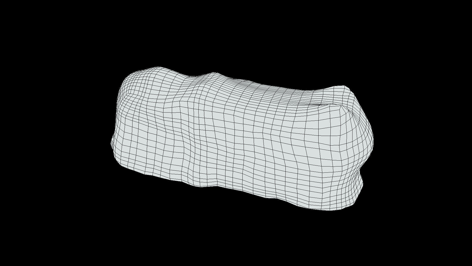 3D model Dead Body covered with a sheet on a stretcher VR / AR / low ...