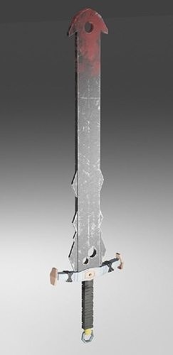 Sword-mace sword with blood free VR / AR / low-poly 3D model | CGTrader