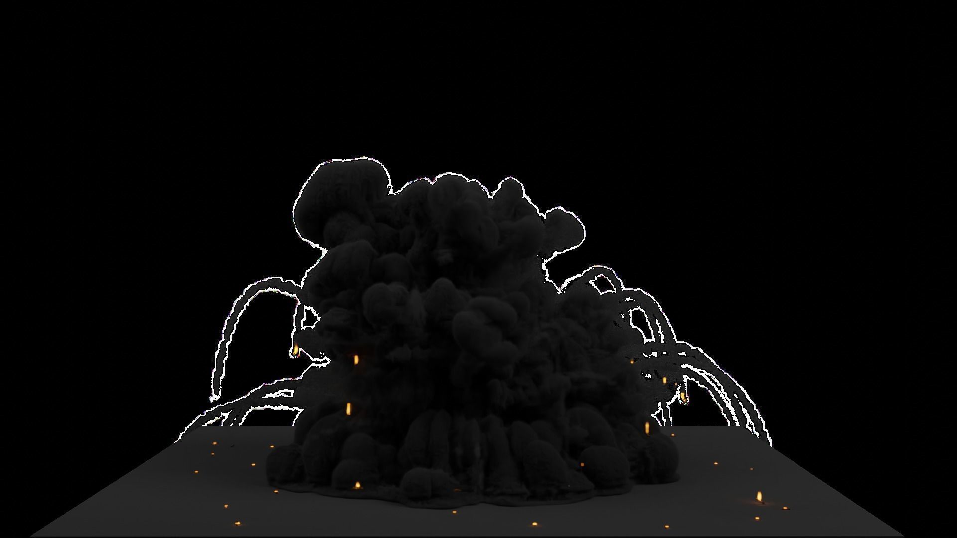 Volumetric Explosion Asset Pack - 5 Simulations 3D model | CGTrader