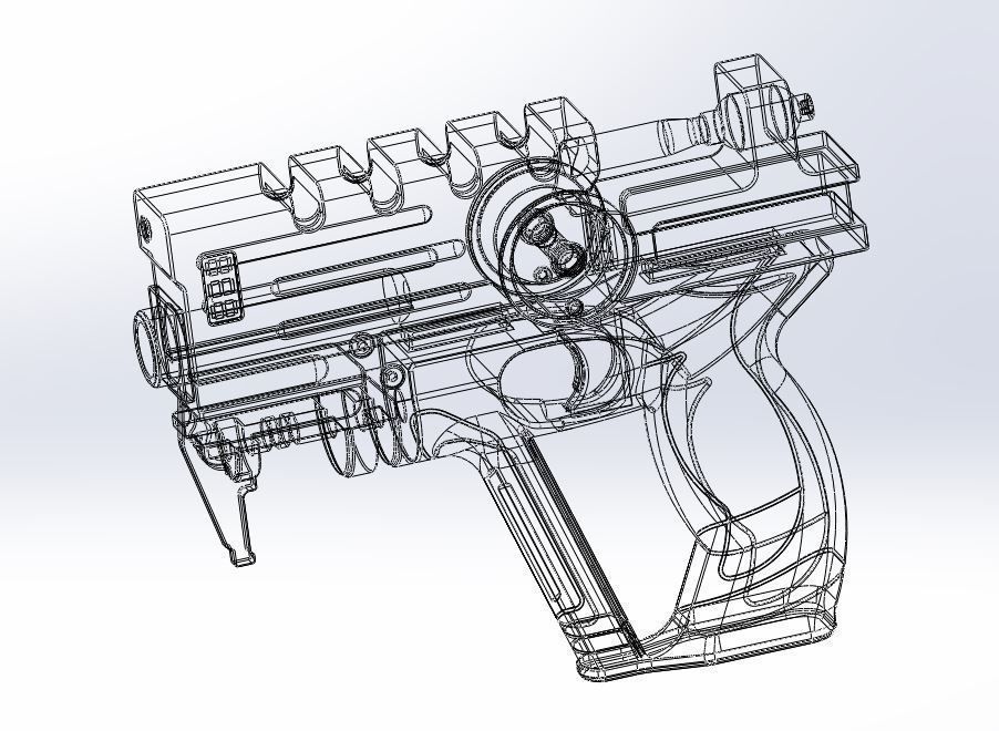 Blaster of Korben Dallas from movie The Fifth Element 3D model | CGTrader