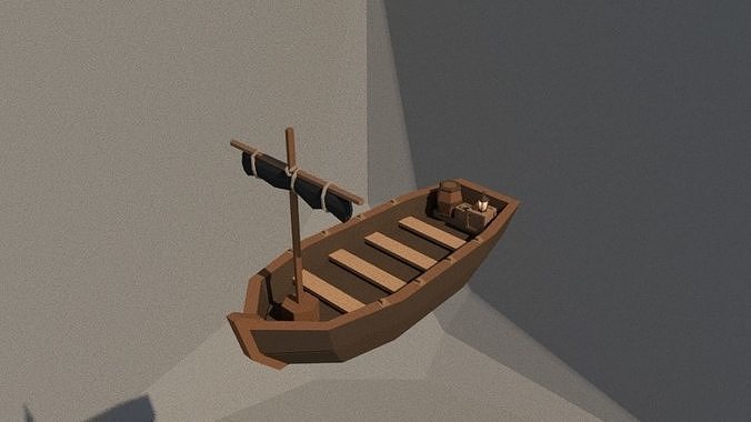 Low Poly Boat 3D model | CGTrader