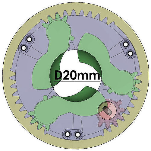 3DP3BLROD20A Iris mechanism mechanical shutter diy craft 3D model 3D ...