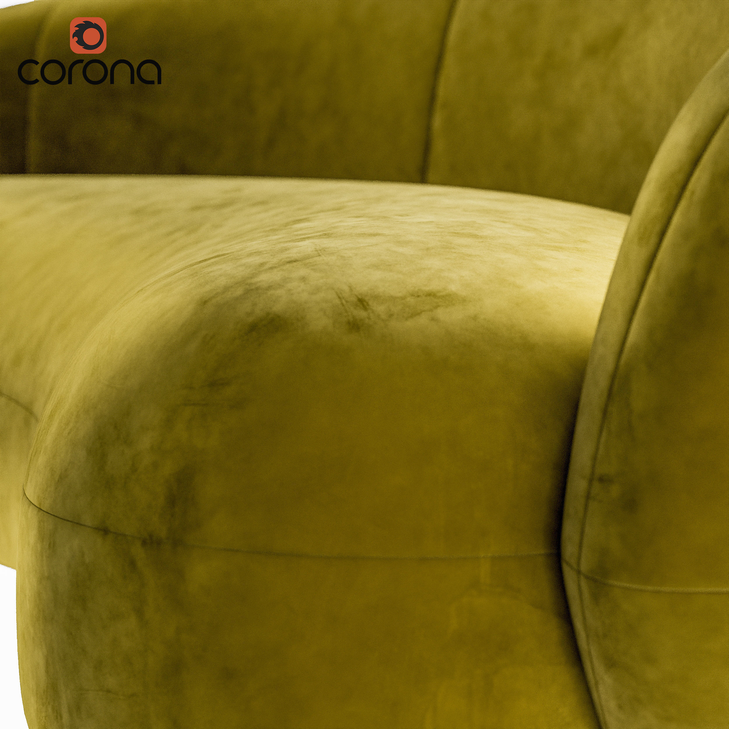 Suede organic futuristic sofa 3D model | CGTrader