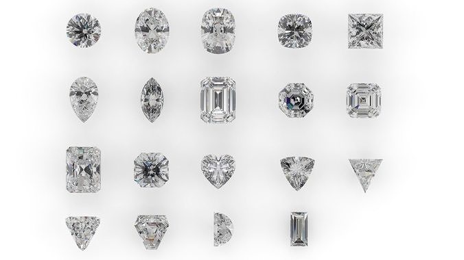 Gemstones of different shapes 3D model 3D printable | CGTrader