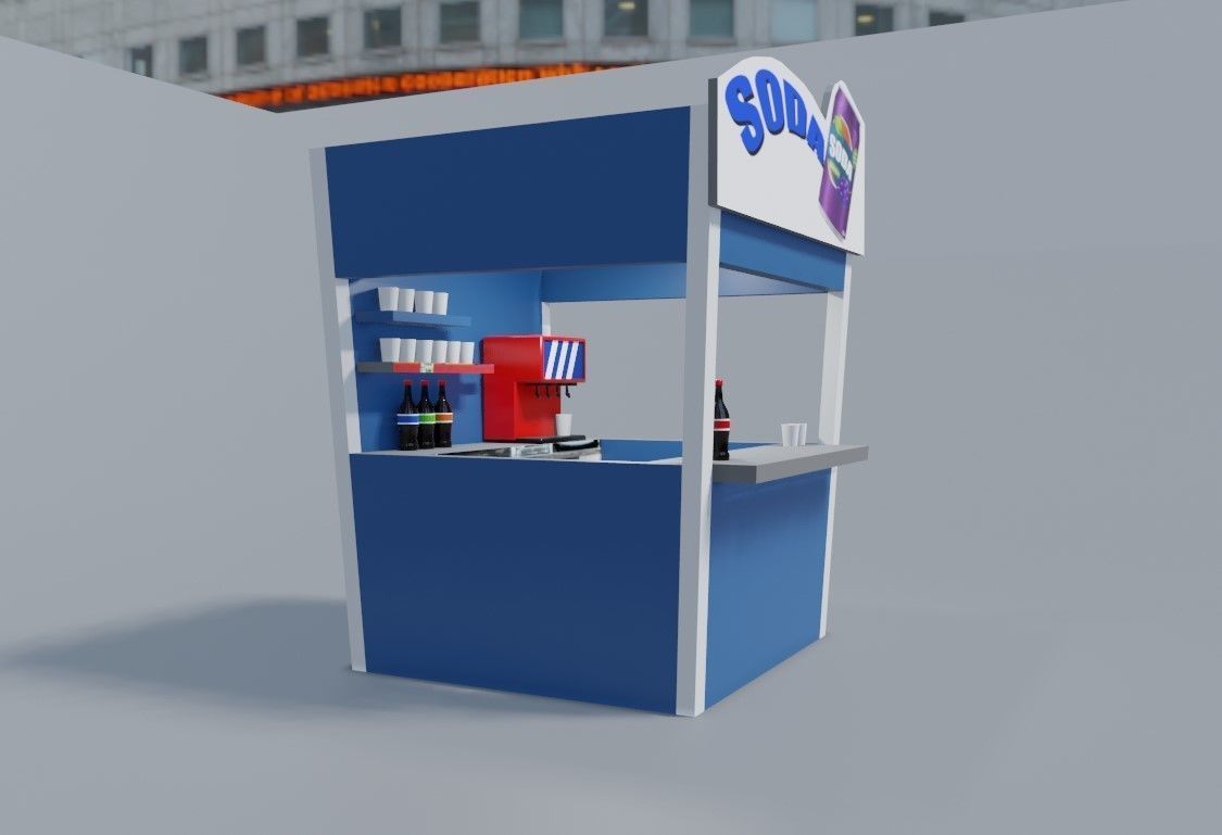 3D model Soda Stand - Shop - Refrigerante VR / AR / low-poly | CGTrader