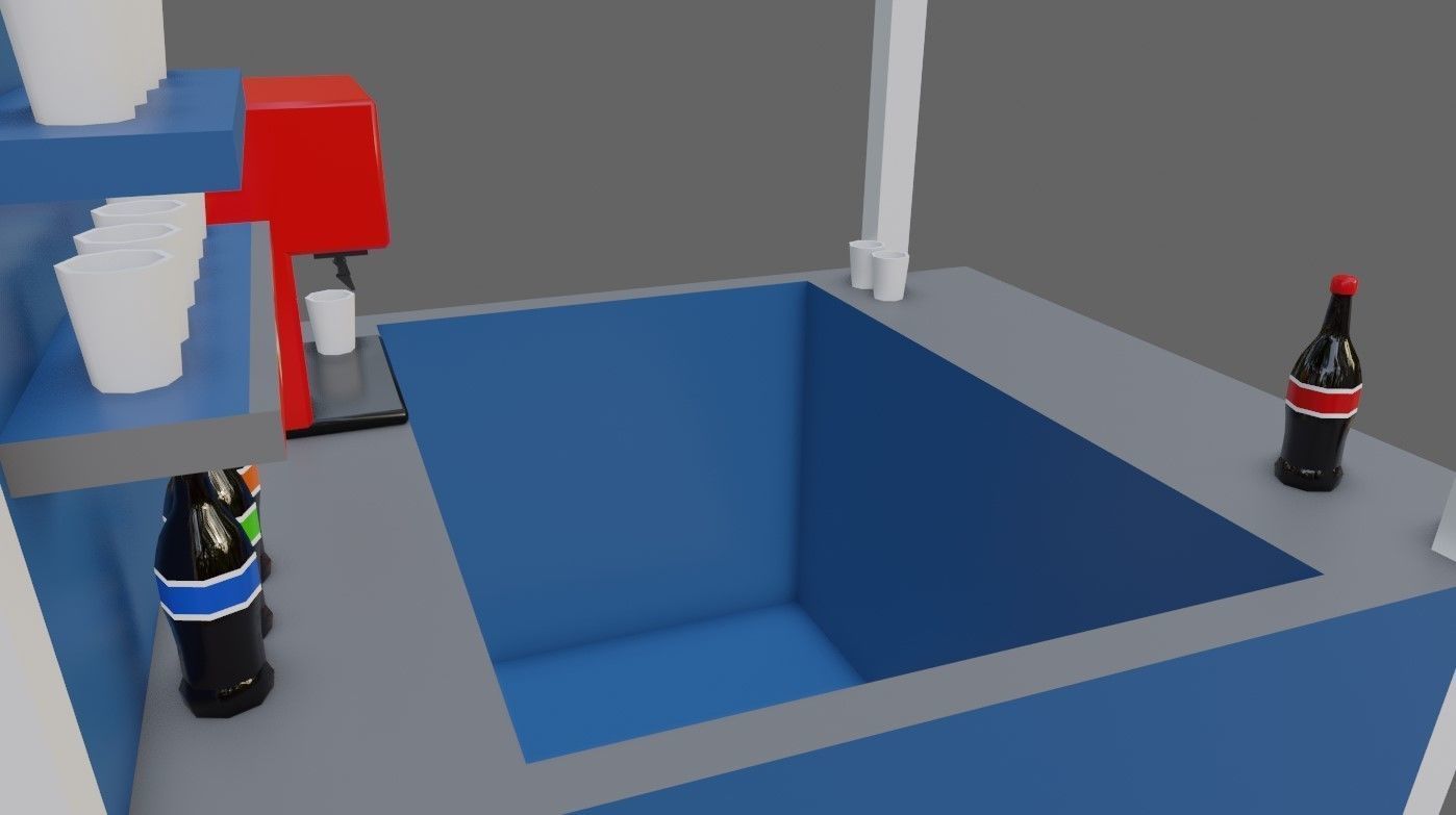 3D model Soda Stand - Shop - Refrigerante VR / AR / low-poly | CGTrader