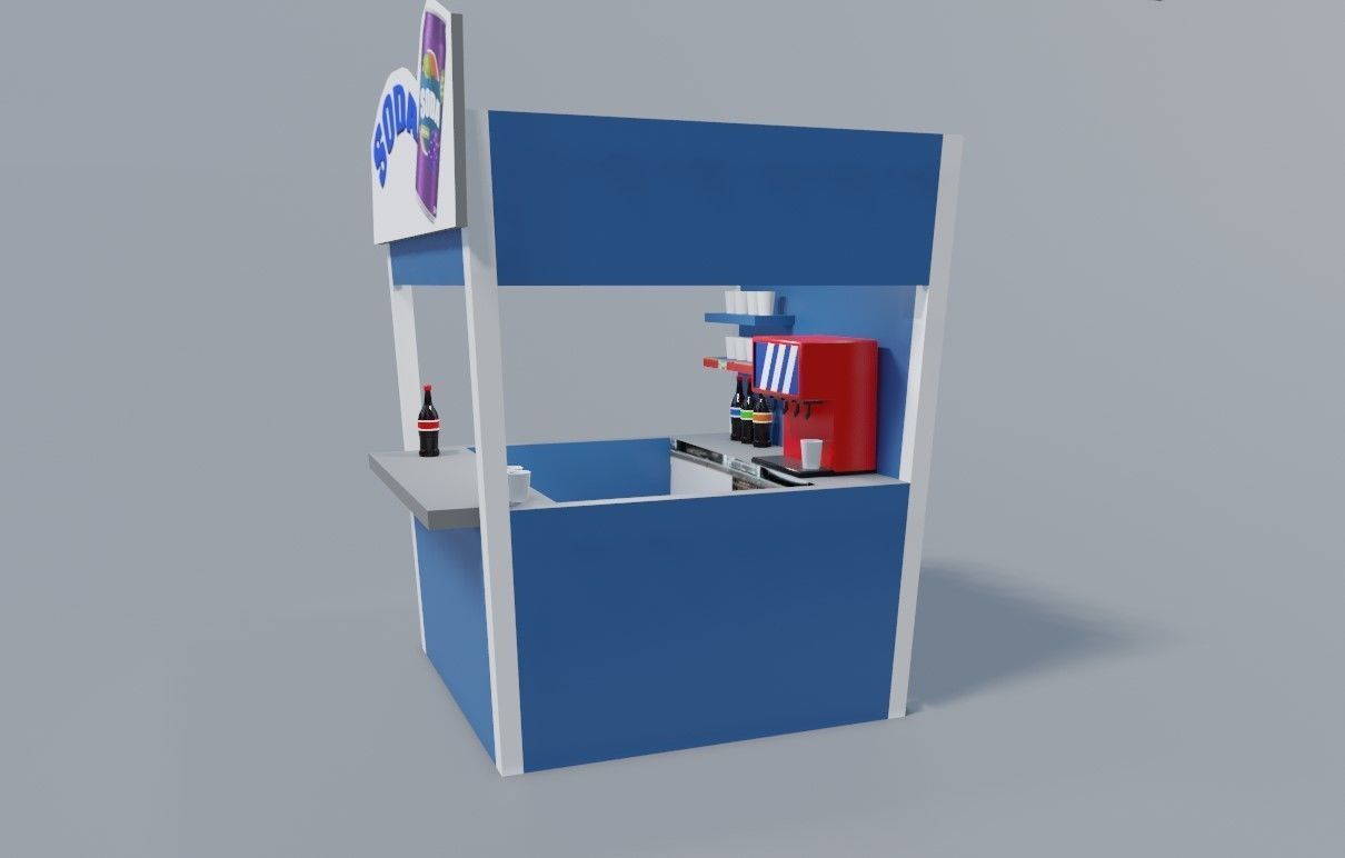 3D model Soda Stand - Shop - Refrigerante VR / AR / low-poly | CGTrader