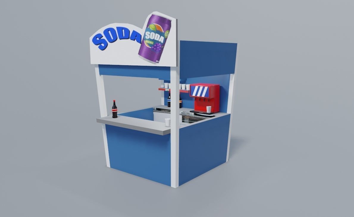 3D model Soda Stand - Shop - Refrigerante VR / AR / low-poly | CGTrader