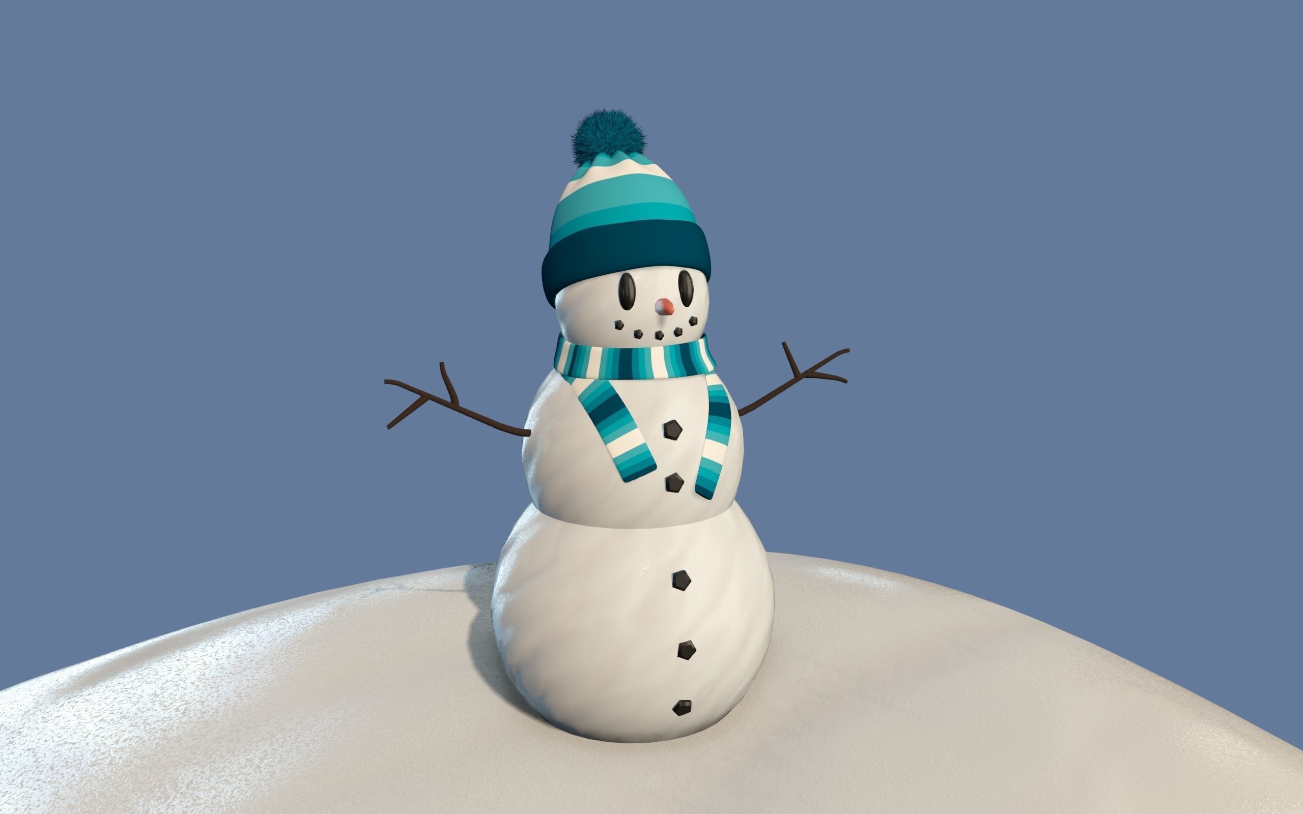 3D Stylized Cute Snowman PBR for Blender Cinema4D Other 3D model | CGTrader