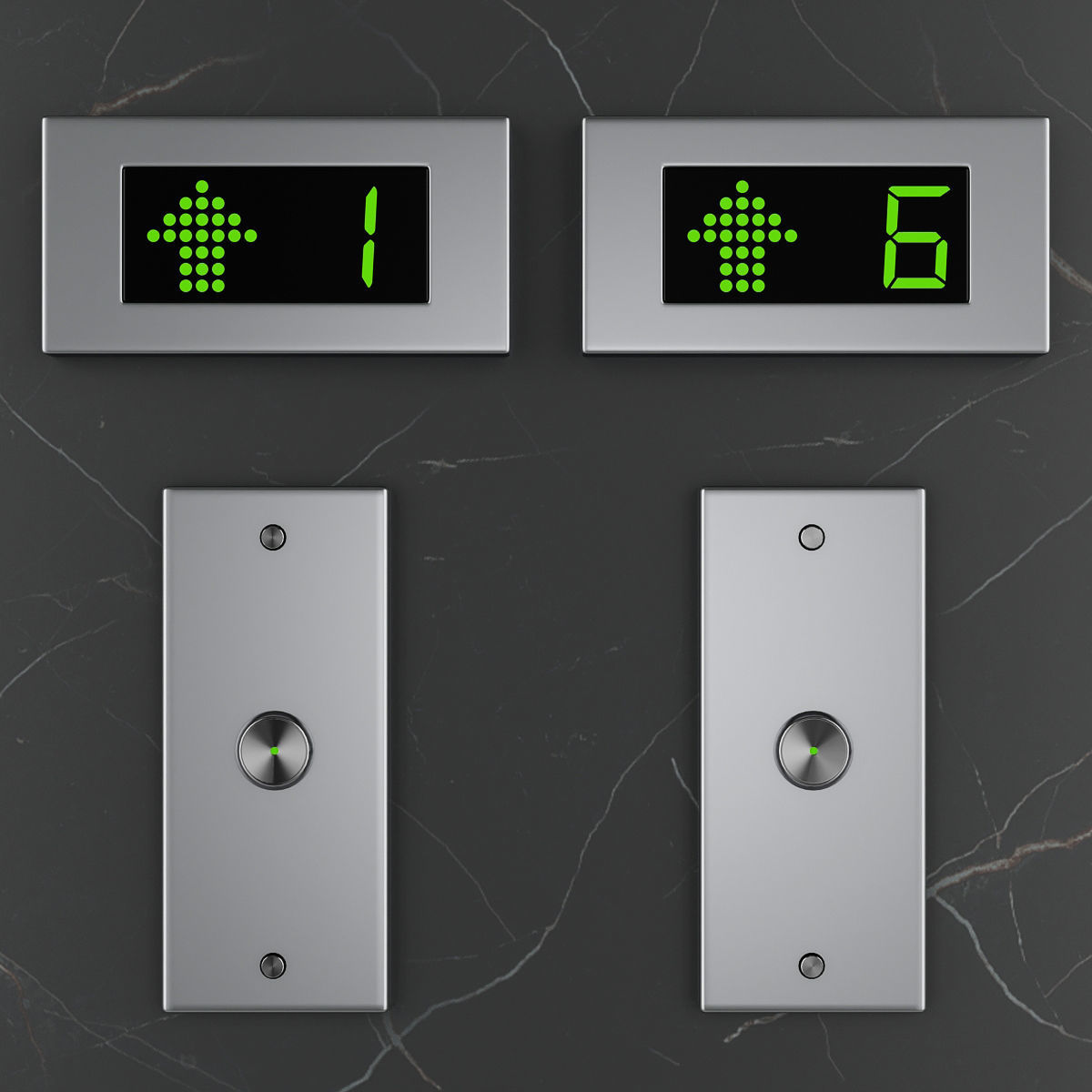 OTIS 2000 R Elevator 3D model animated | CGTrader