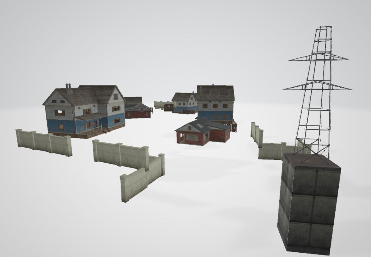 free fire building 3D model rigged | CGTrader