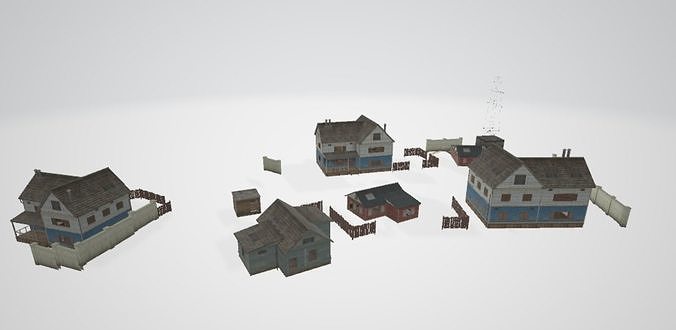 free fire building 3D model rigged | CGTrader