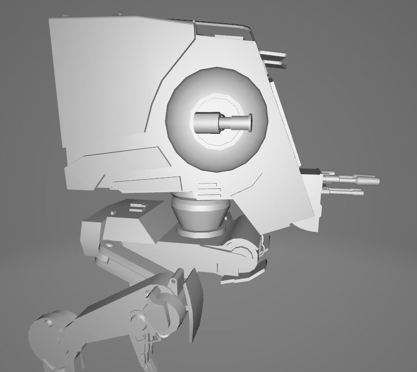 3D model Star Wars ATST Walker - Low Poly Game - Battlefield - FBX ...