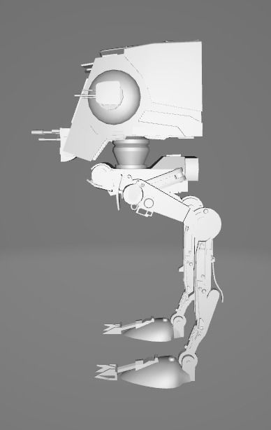 3D model Star Wars ATST Walker - Low Poly Game - Battlefield - FBX ...