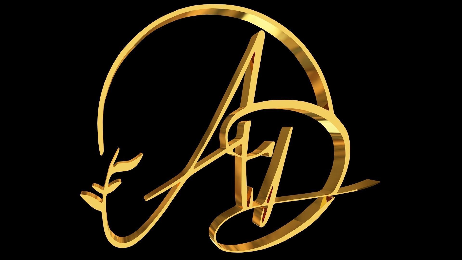 AD Logo 3D Design 3D model 3D model | CGTrader