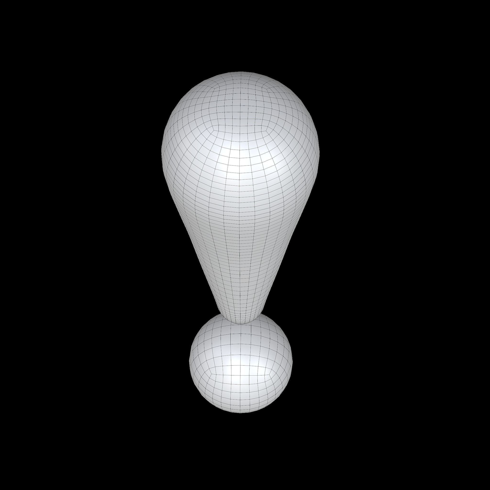 Exclamation Mark 3D model | CGTrader