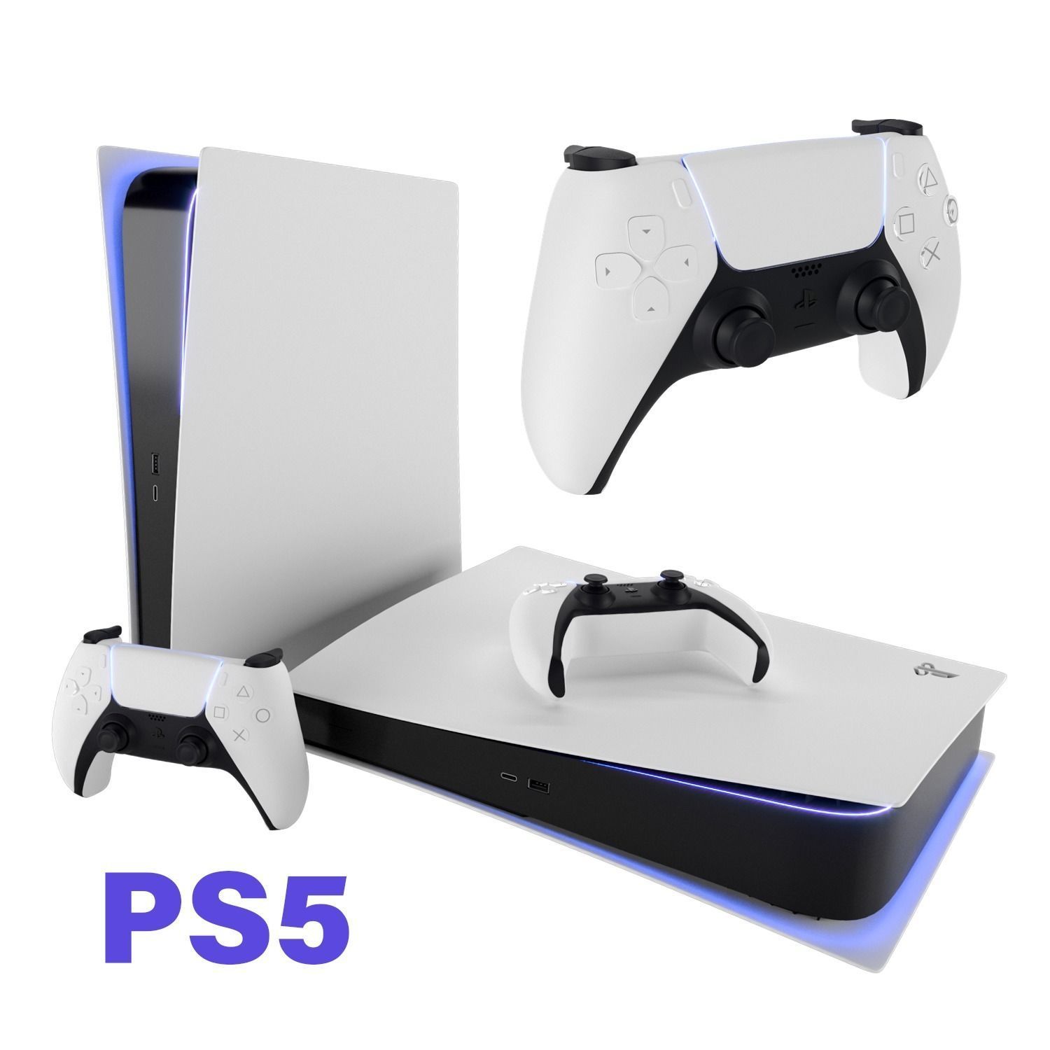 Game console PS5 Sony PlayStation 5 3D model | CGTrader