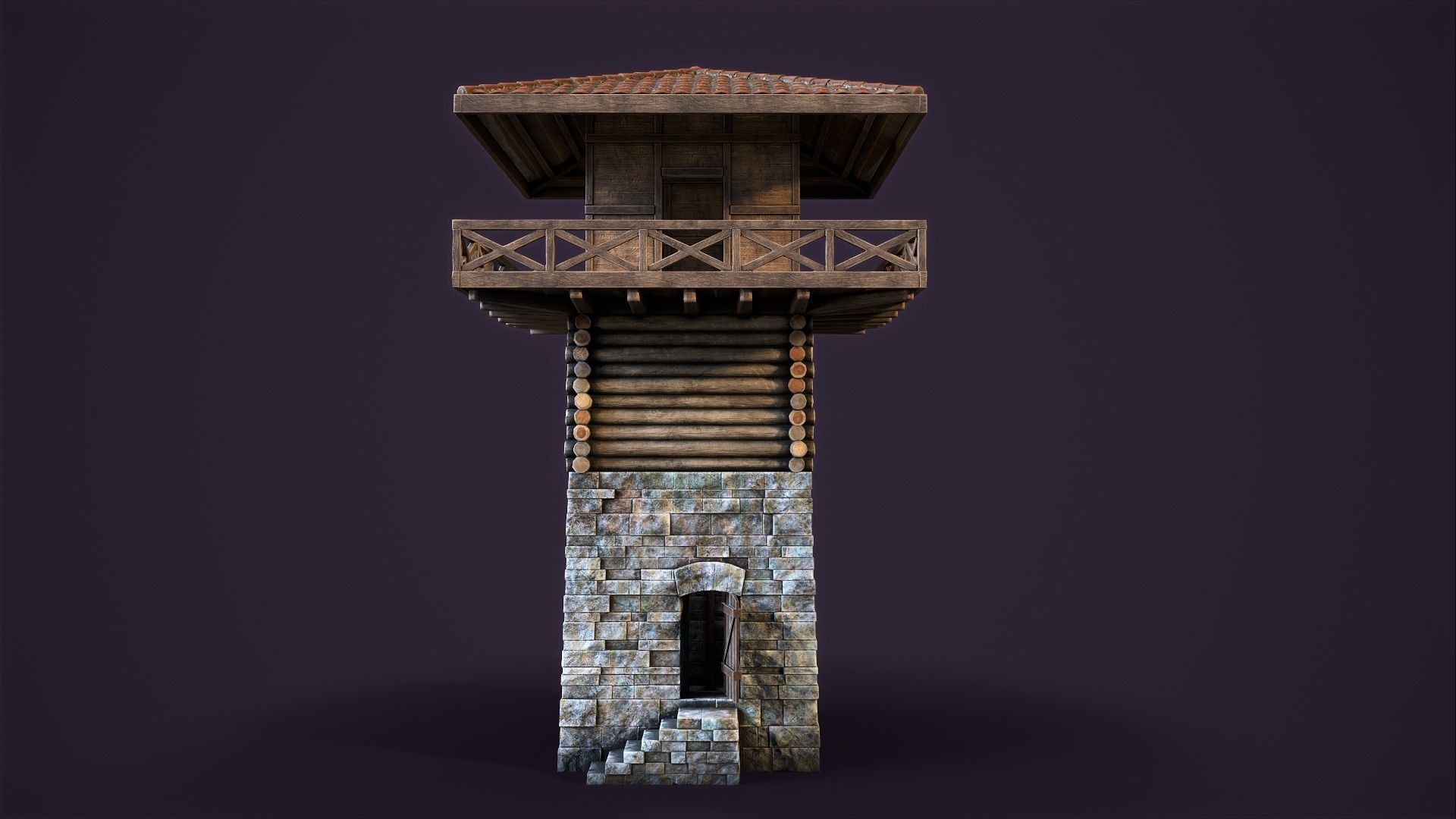 3D model Roman Watchtower VR / AR / low-poly | CGTrader