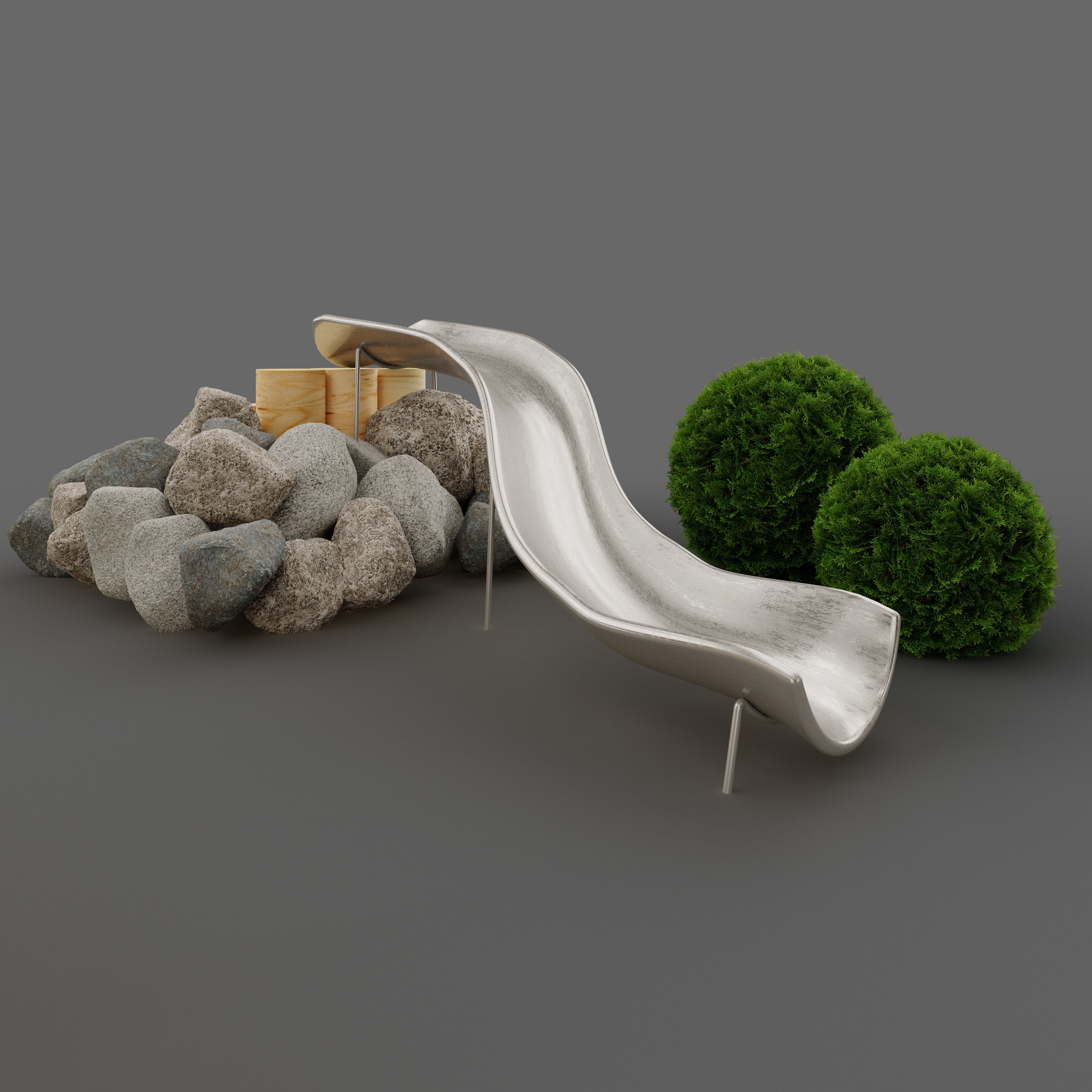 Playground wooden arch 3D model | CGTrader